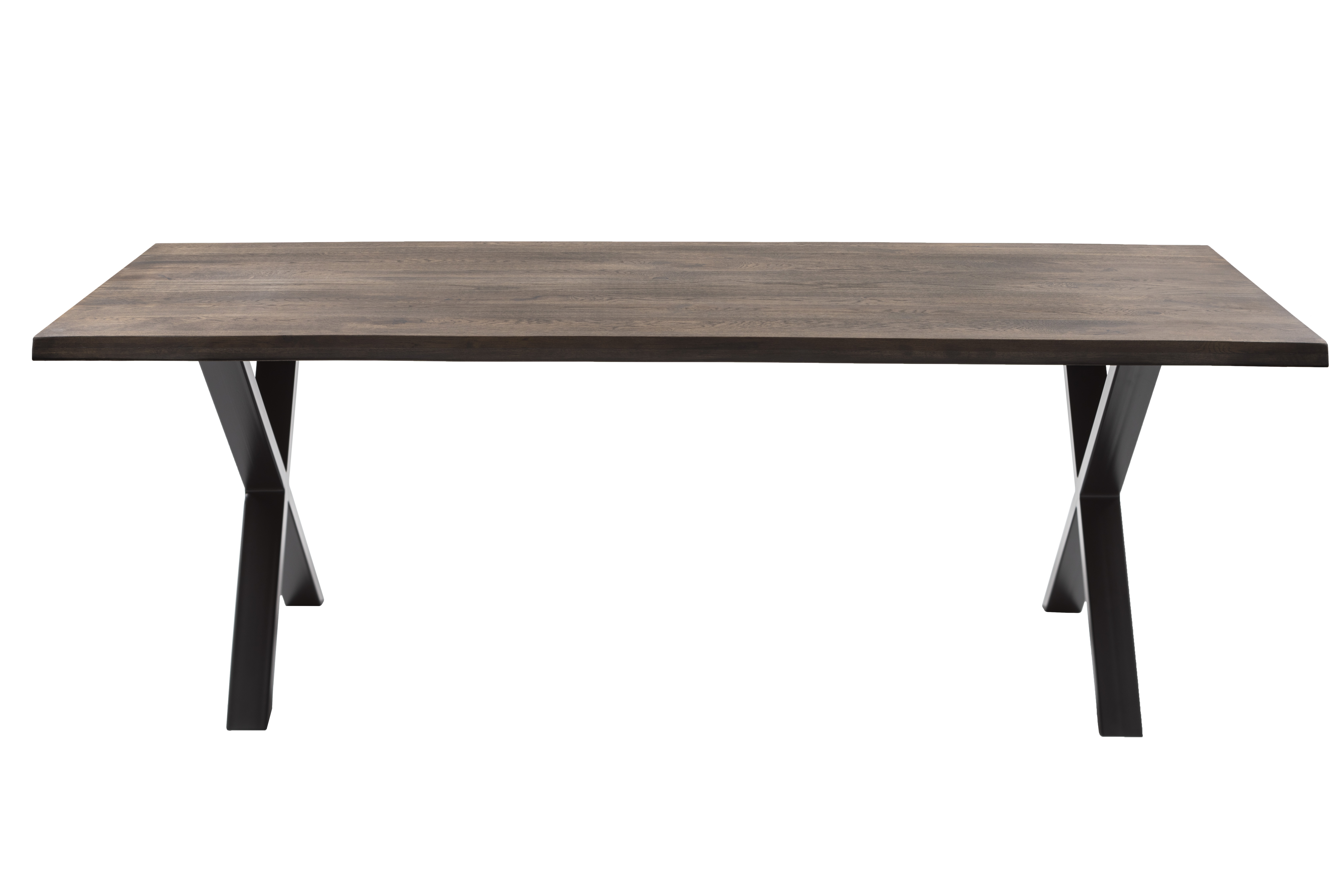 Yale Large 2200 Solid Oak Dining Table Smoked Oil - Furnituretta